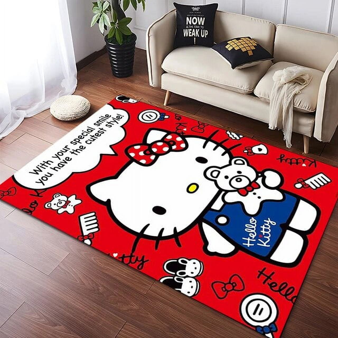 LU Japanese Anime Sanrio Hello Kitty Large Area 3D Carpet Home for ...