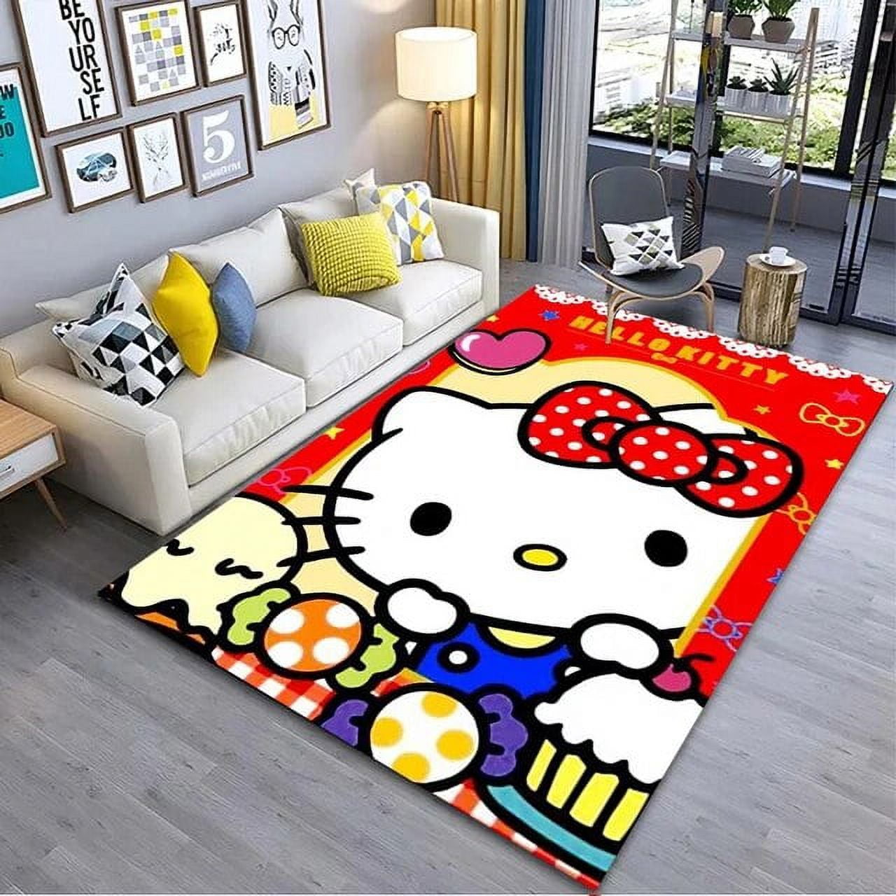LU Japanese Anime Sanrio Hello Kitty Large Area 3D Carpet Home for ...