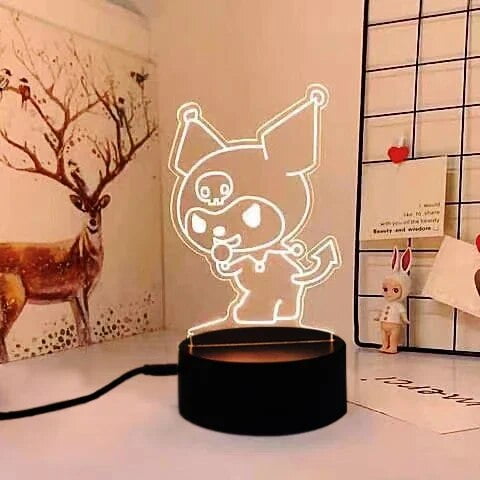 Jiayi Kawaii Cinnamoroll Kuromi Night Light Table Lamp Hello Kitty My ...