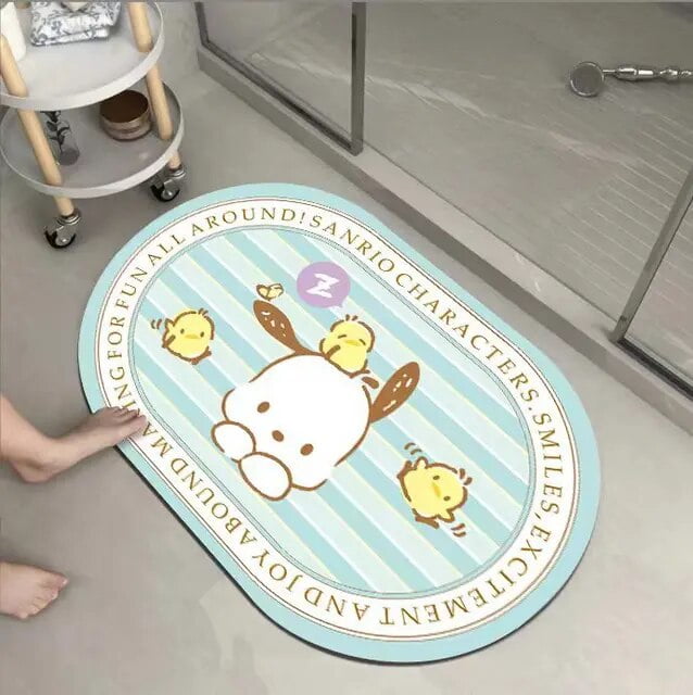 Jiayi Sanrio Floor Mat Hello Kitty Rugs My Melody Kuromi Cinnamoroll ...