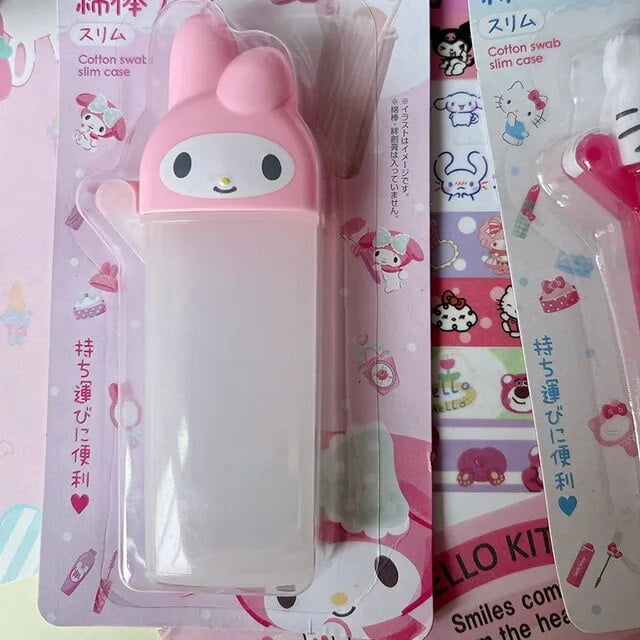 Jiayi Sanrio Hellokitty Cotton Swab Storage Box Kawaii Anime Portable ...