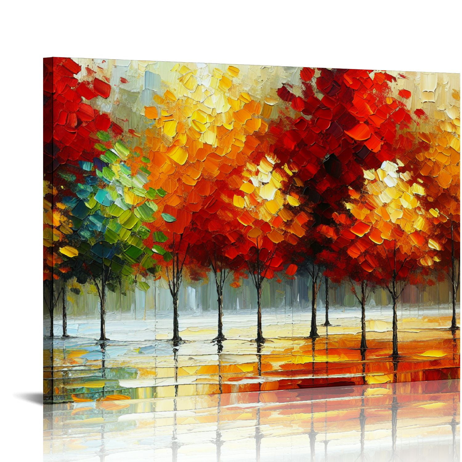 Jiayy Art, Modern Abstract Painting Tree On Canvas Acrylic Big Wall Art ...