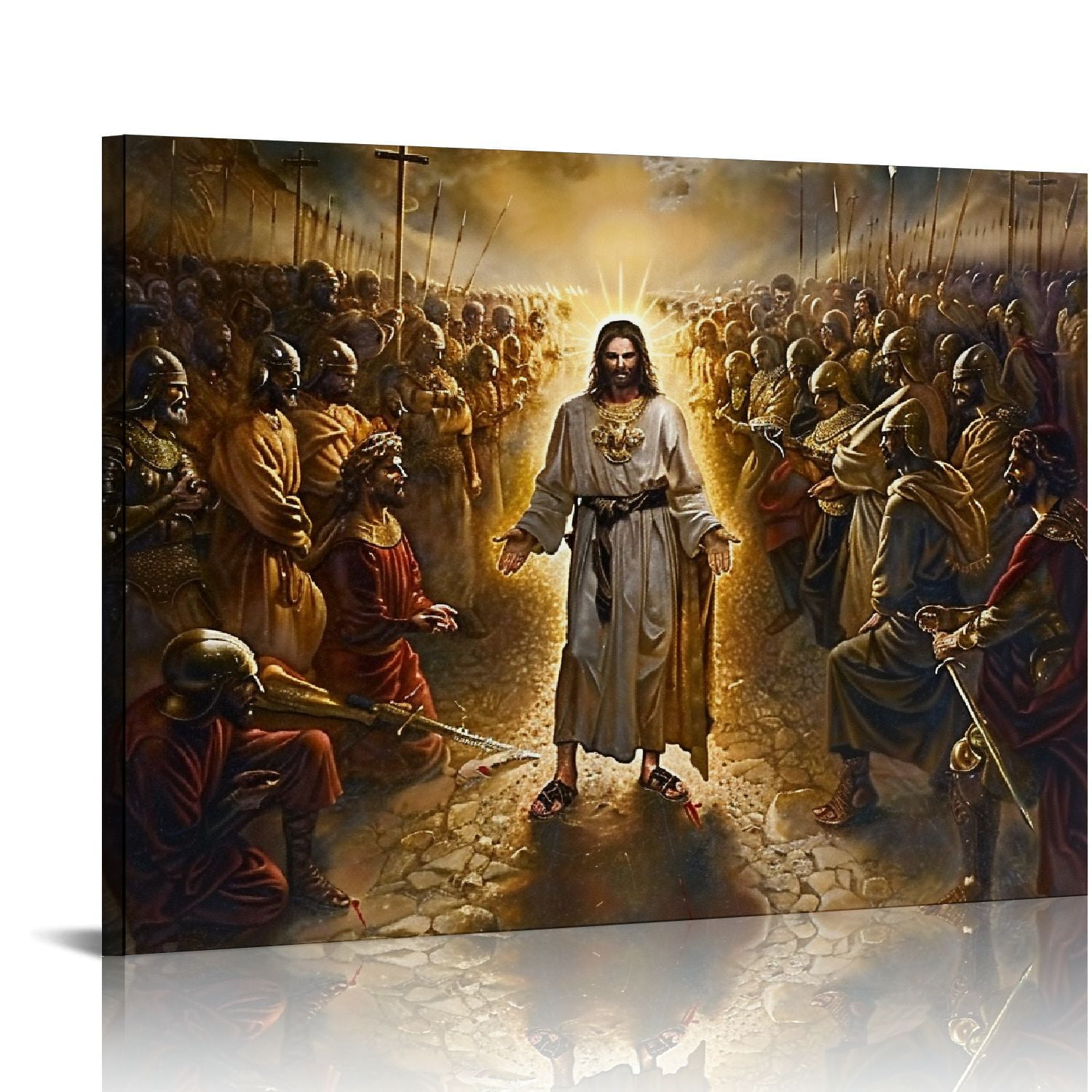 Jiayy Jesus Wall Decor, Christian Cross Wall Home Posters, Judah ...