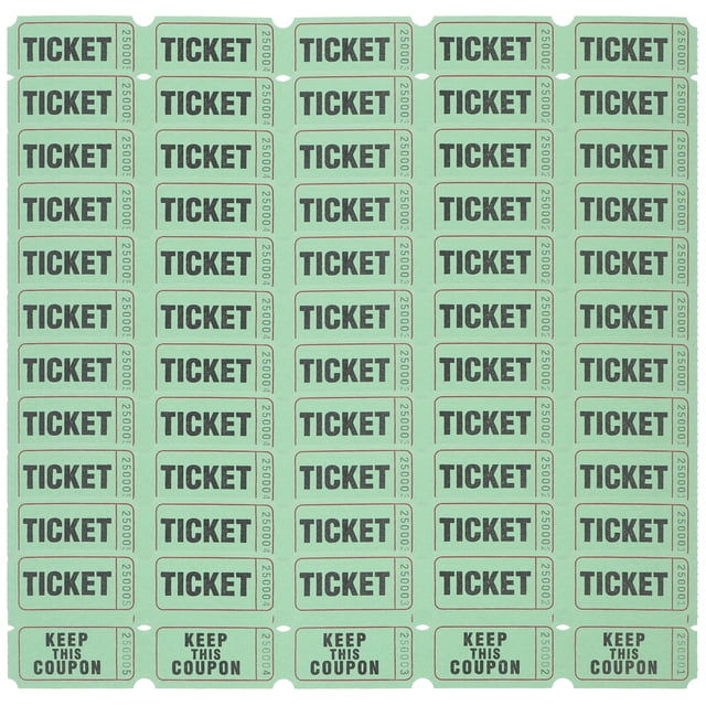 Jibi 100pcs Raffle Tickets Party Game Raffle Tickets Festival Universal ...