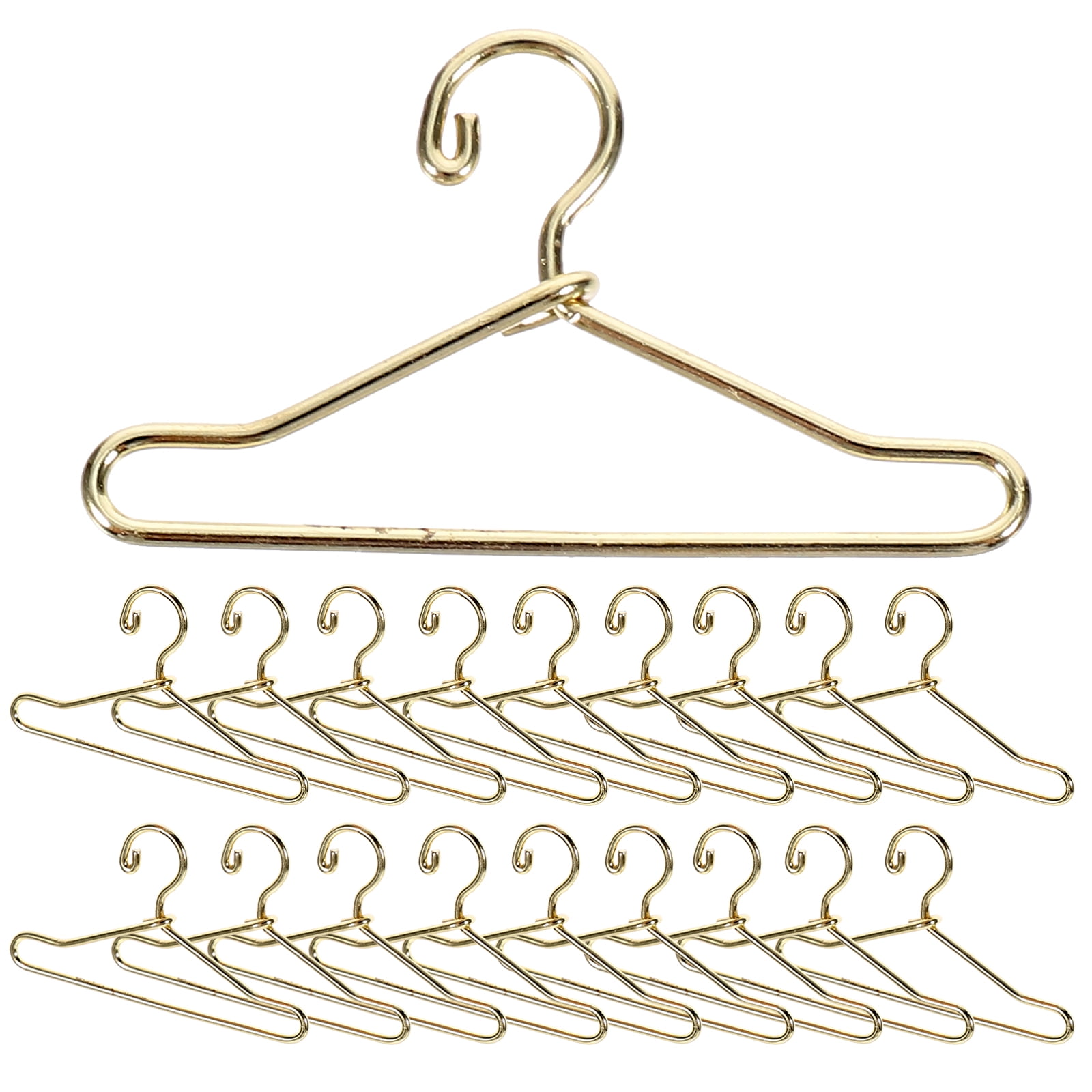Jibi 20pcs Metal Dolls Clothes Hangers Mini Doll Closet Hangers Doll ...