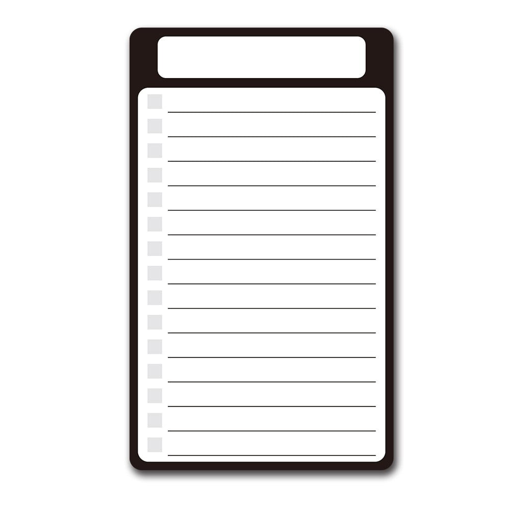 WEAVILUX Magnetic Message Notepads For Fridge Reminder Black 1Pack ...