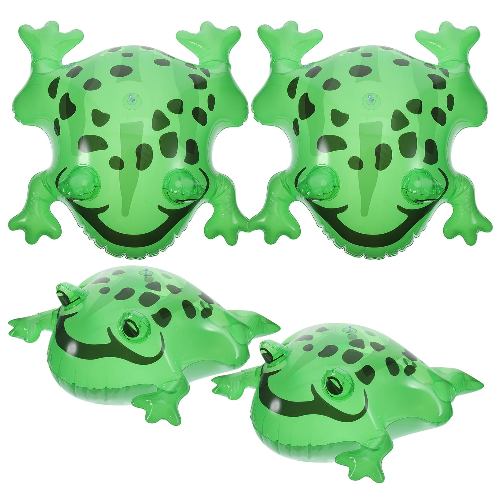 Jibingyi 4 Set of Inflatable Bounce Frogs Toy Inflatable Frog Bounce ...