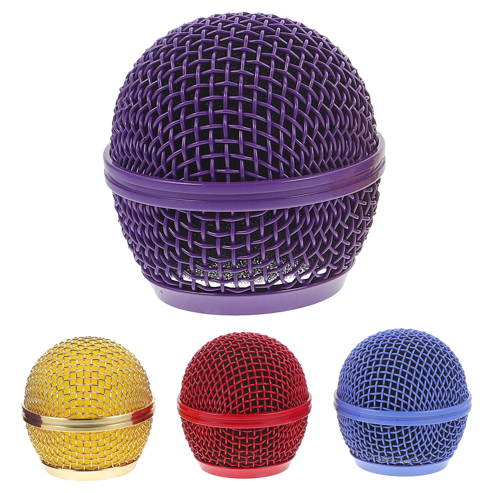 Jibingyi 4pcs Microphone Grill Head Mic Ball Head Mesh Grill Mic Mesh ...