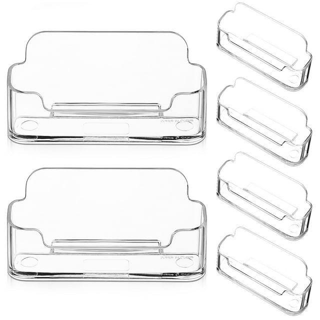 Jibingyi 6 Pcs Business Card Holders Desk Card Holder Clear Index Card ... Jibingyi 6 Pcs Business Card Holders Desk Card Holder Clear Index Card ...