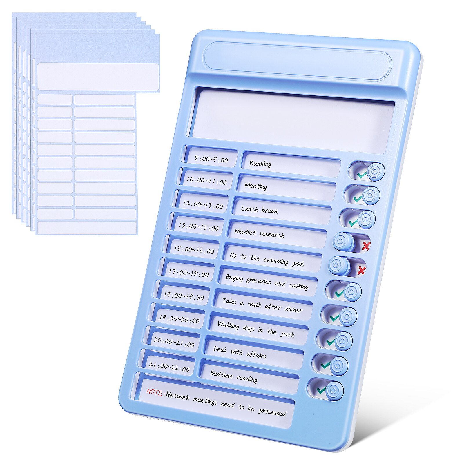 Jibingyi Chore Chart To Do List Planner Planning Board Sliding Routine ...