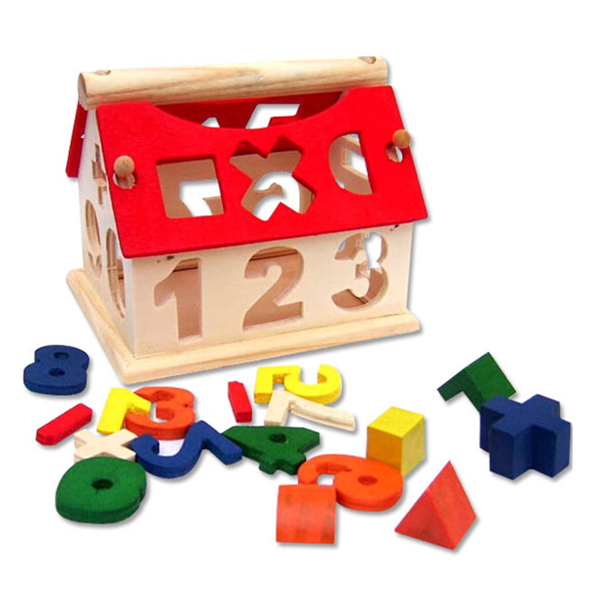 Jibingyi Numbers & Arithmetic Signs DIY Wooden Building Blocks ...