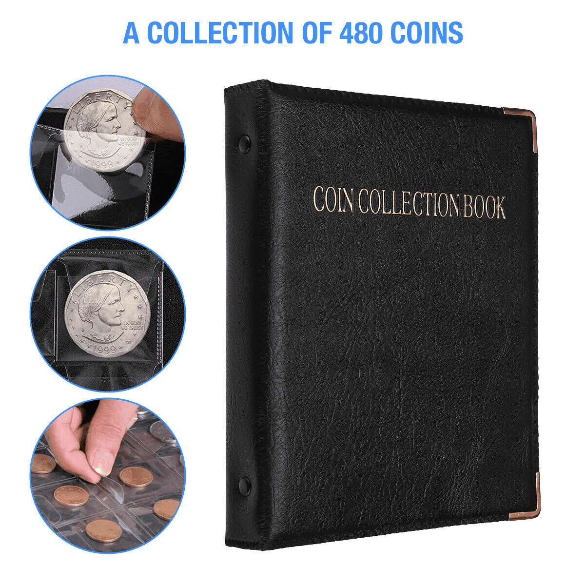 Jicanghai 480 Pocket Coins Storage Book High-capacity Collection Album ...