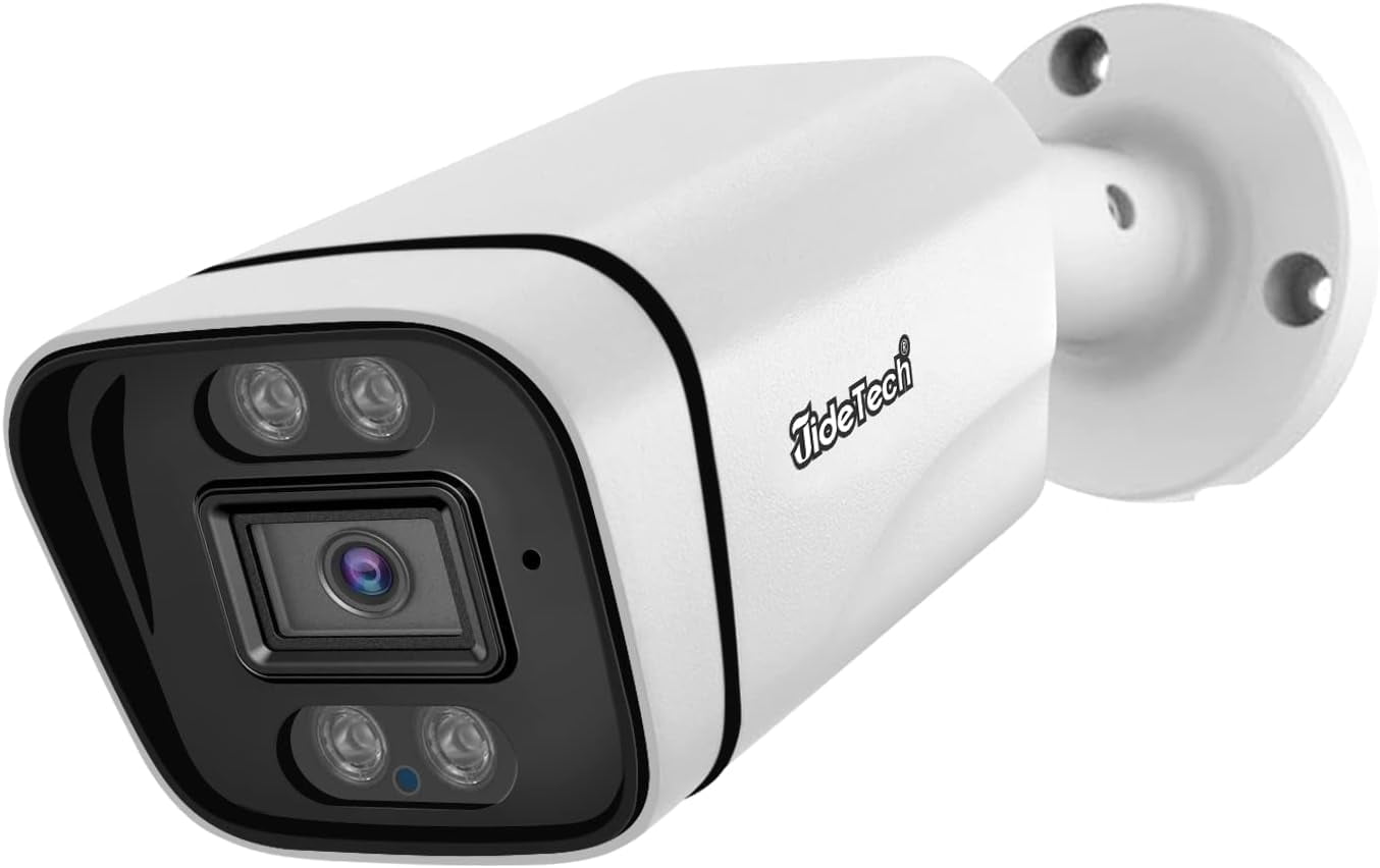 JideTech 4k IP PoE Security Camera Outdoor, 8MP Bullet Camera with ...