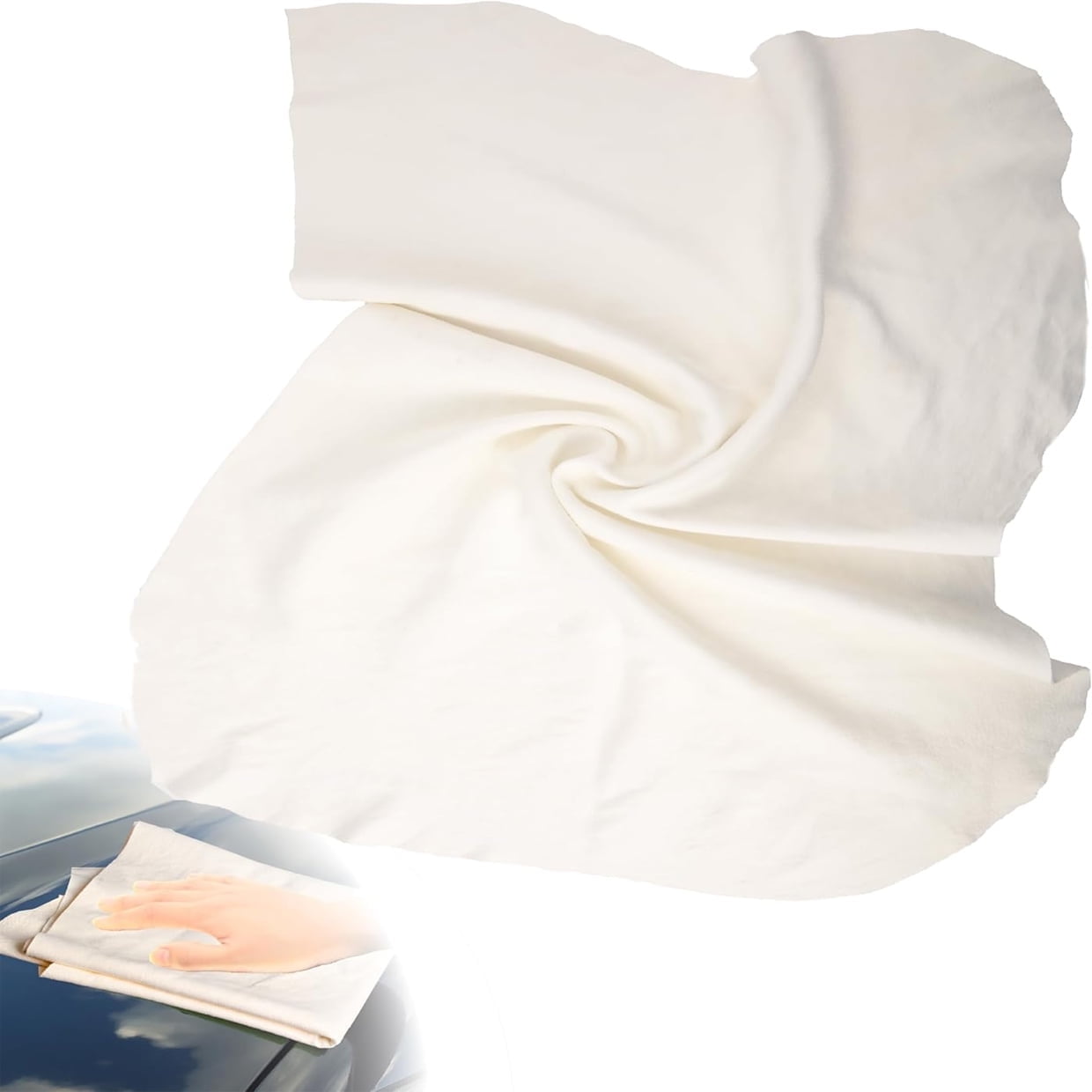 JieC Natural Chamois Leather Car Cleaning Cloth Wash Suede Absorbent ...