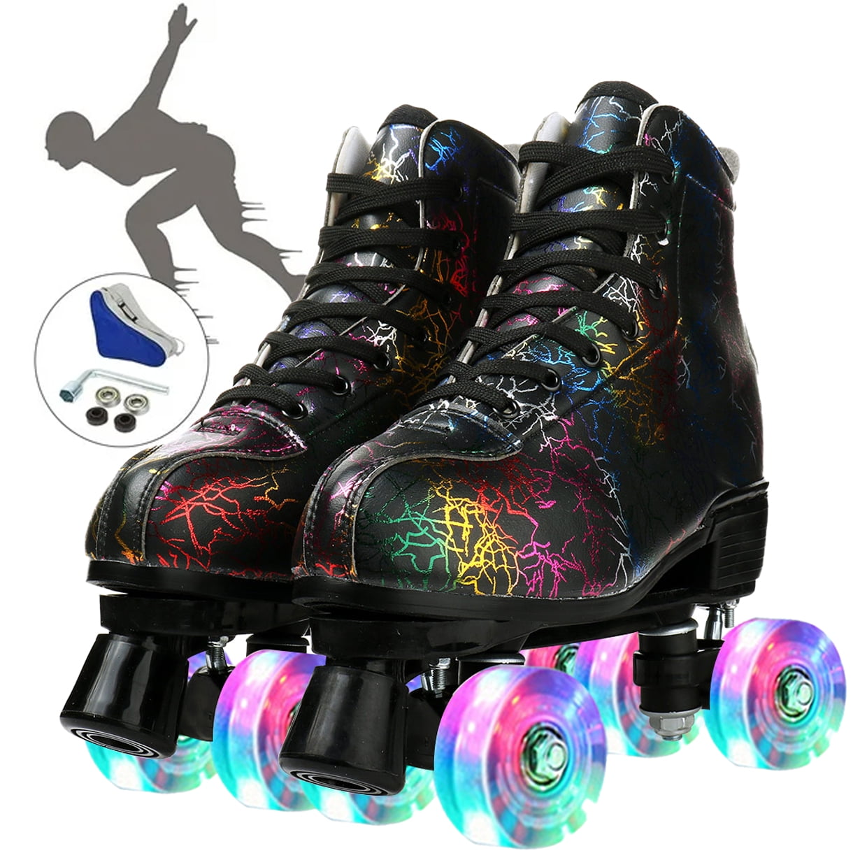 JieC Roller Skates for Unisex, Roller Skates for Outdoor Indoor ...