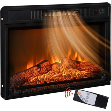 LGHM 23" Electric Fireplace Insert, Wall Mounted, Remote Control ...