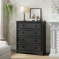 Jiekair Tall Big Black Dresser, 4 Drawers Chest for Bedroom, Home Room ...