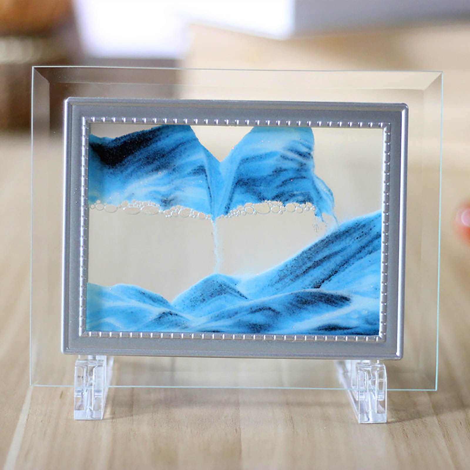 Jienlioq Moving Sand Art Liquid Flowing Sand Art Picture Desktop ...