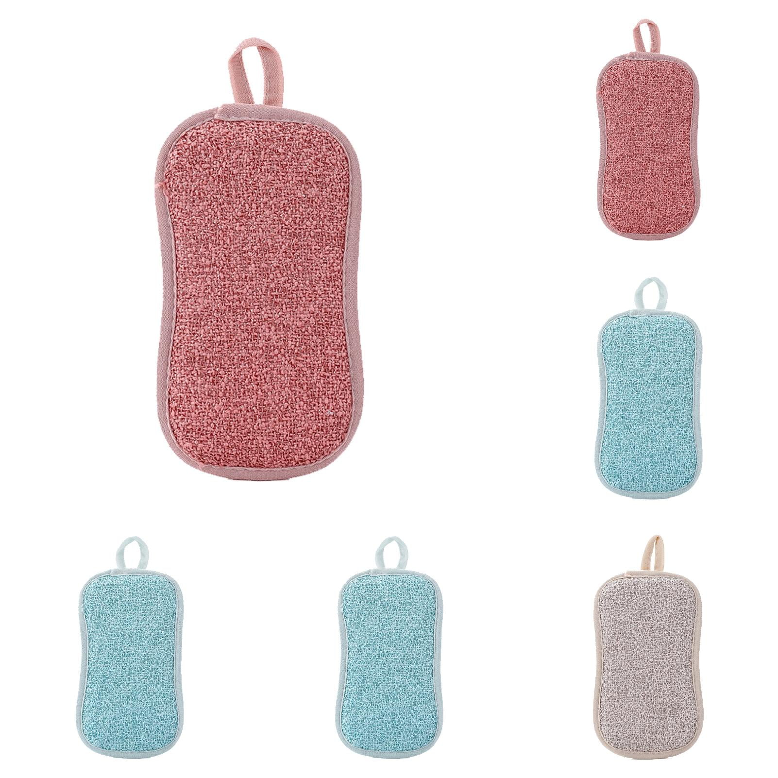 Jierger 10-Pack Dual-Sided Dish Sponges with Color Assortment - Heavy ...