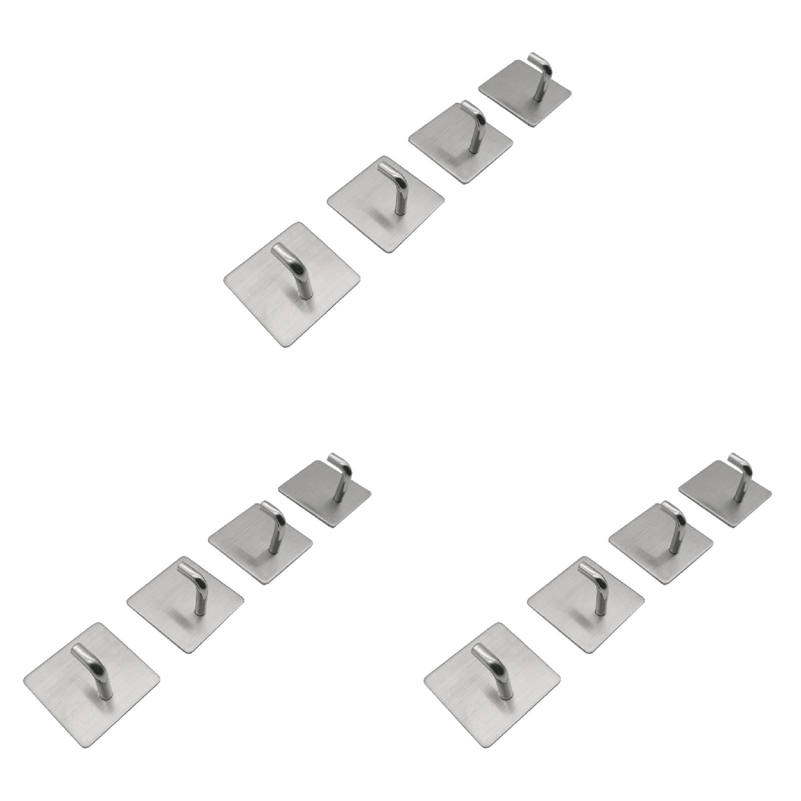 Jierger 12pcs Self Adhesive Hook - Heavy Duty Hook, 304 Stainless Steel ...