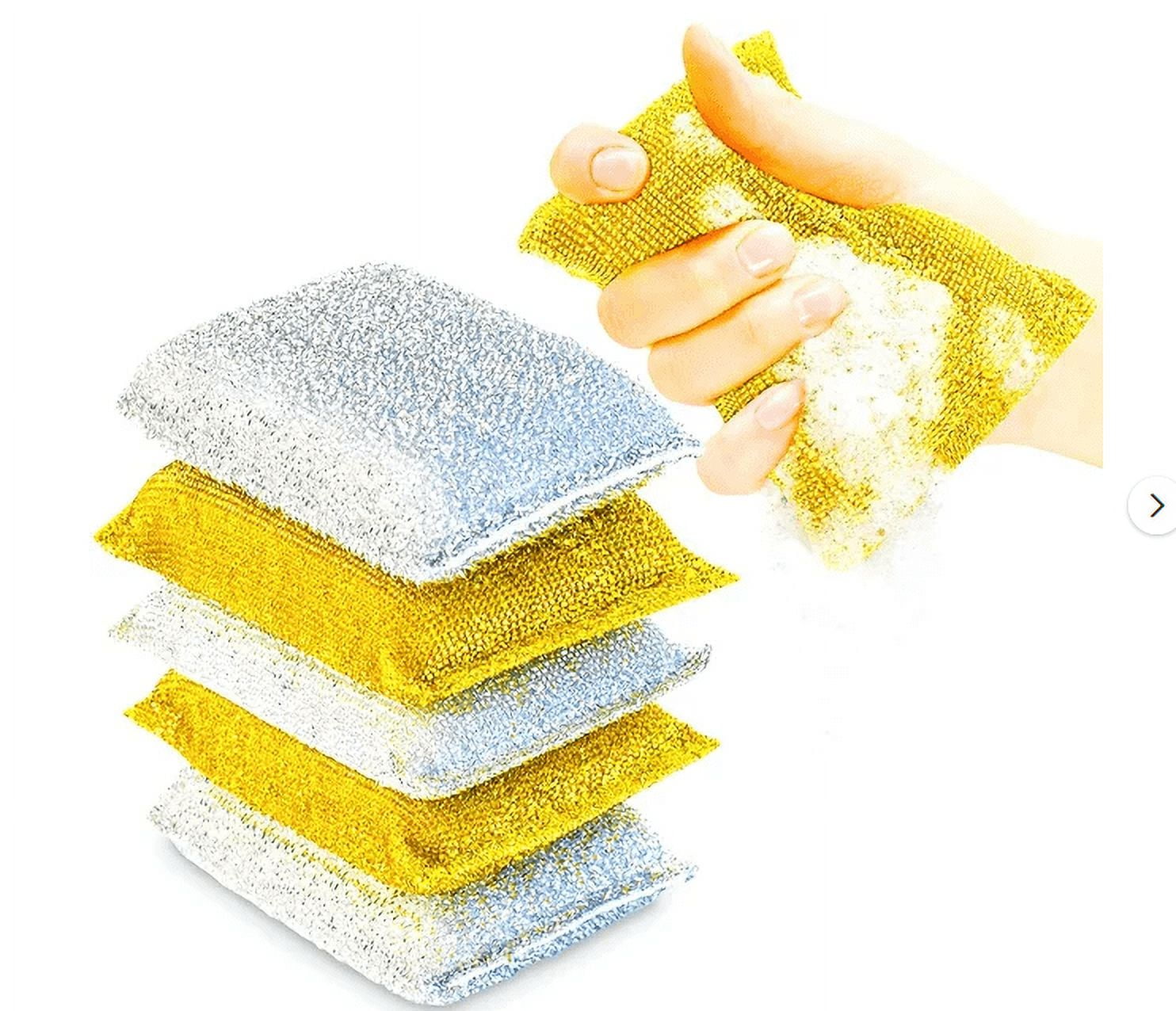 Jierger 2 Colors Kitchen Scrubbing Sponges Heavy Duty Non Scatch ...