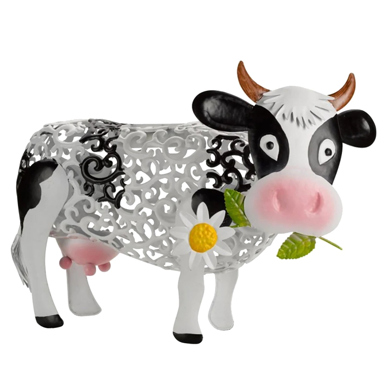 Jierger 2024 New Solar Cow Lights Outdoor Solar Lamp Resin Cow Figurine ...