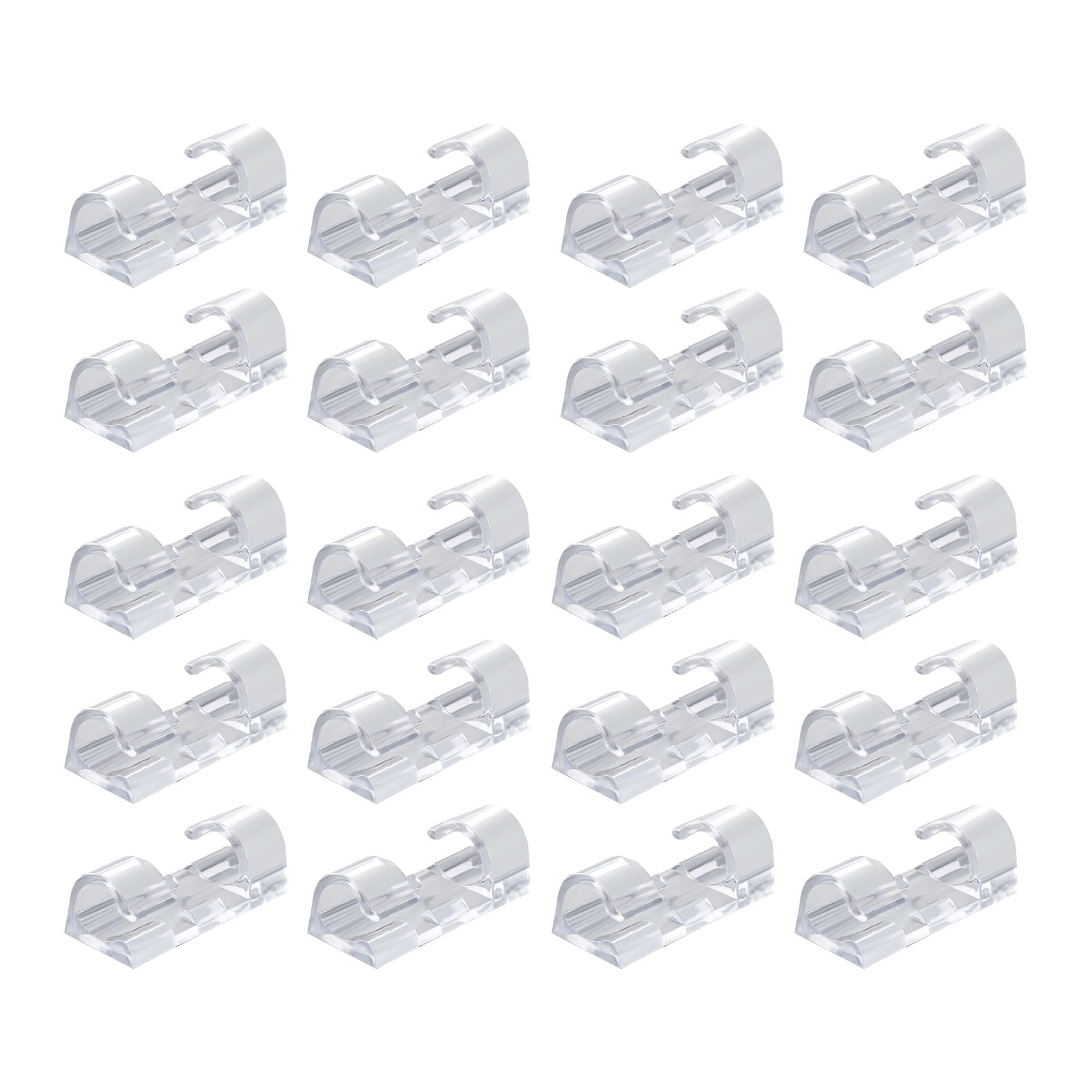 Jierger 20Pcs Self Adhesive Transparent Cable Clips Wire Holder Sticky ...