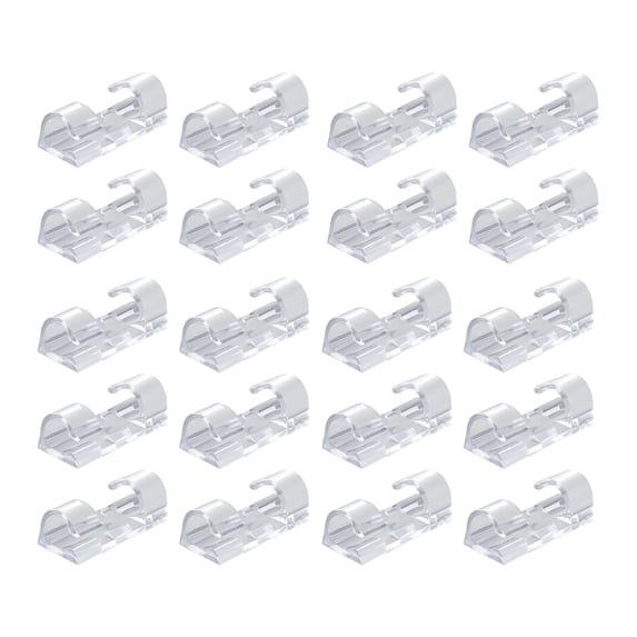 Jierger 20Pcs Self Adhesive Transparent Cable Clips Wire Holder Sticky ...
