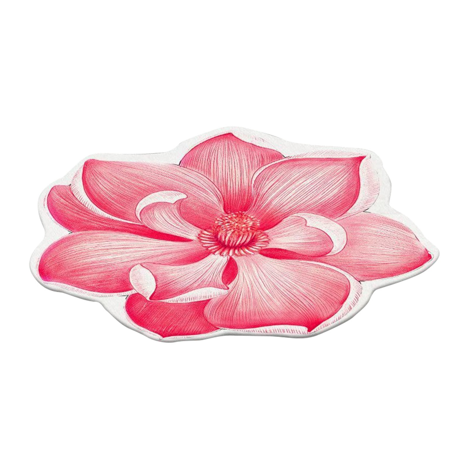 Jierger 23.62inch Heat Transfer 3D Shaped Flower Floor Mat Sofa Bedroom ...