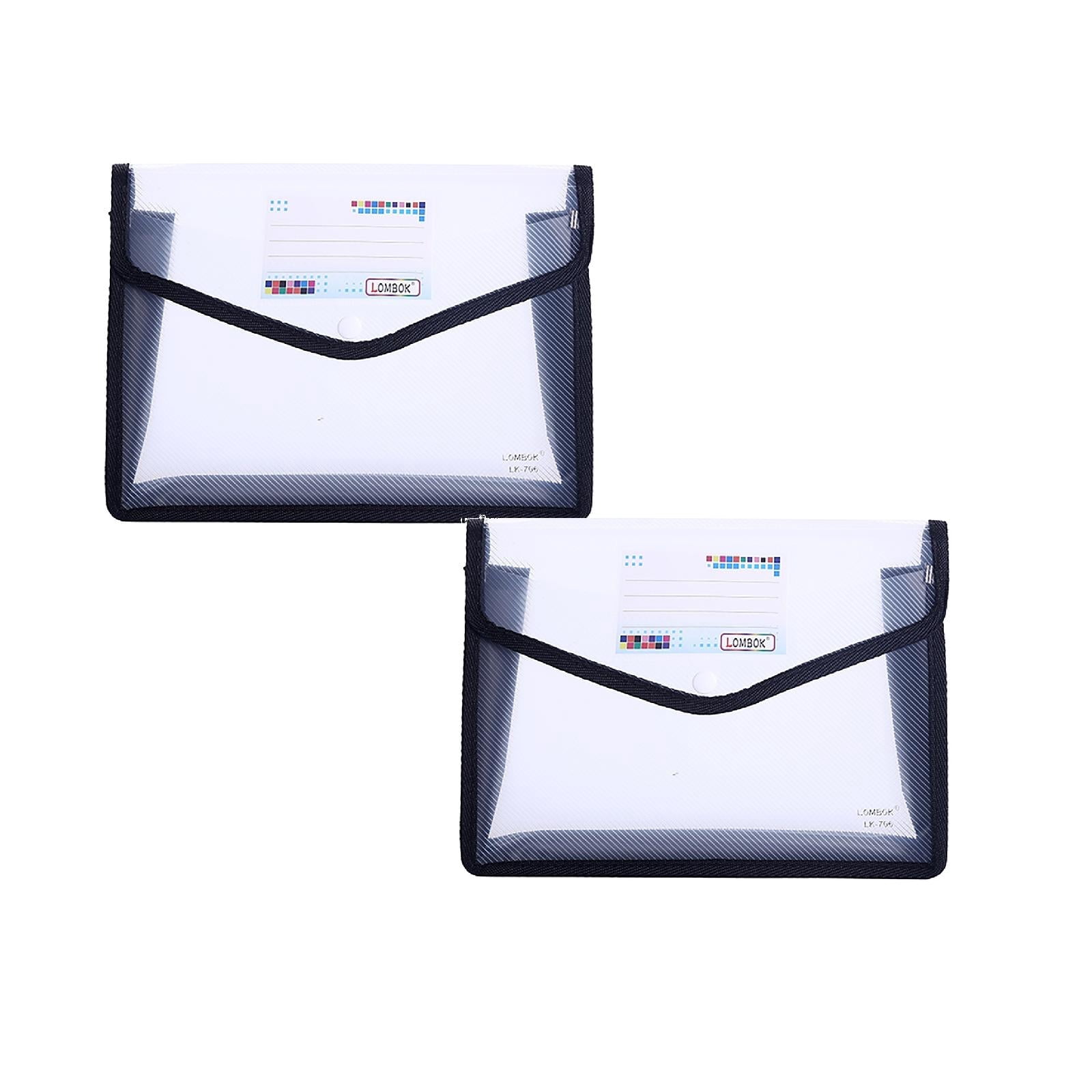 Jierger 2PCS Plastic File Folders Envelope Expanding File Wallet ...