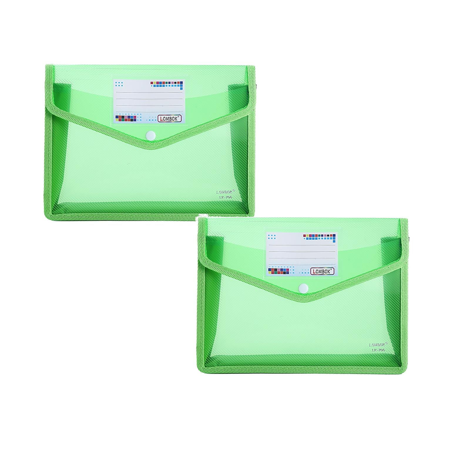 Jierger 2PCS Plastic File Folders Envelope Expanding File Wallet ...