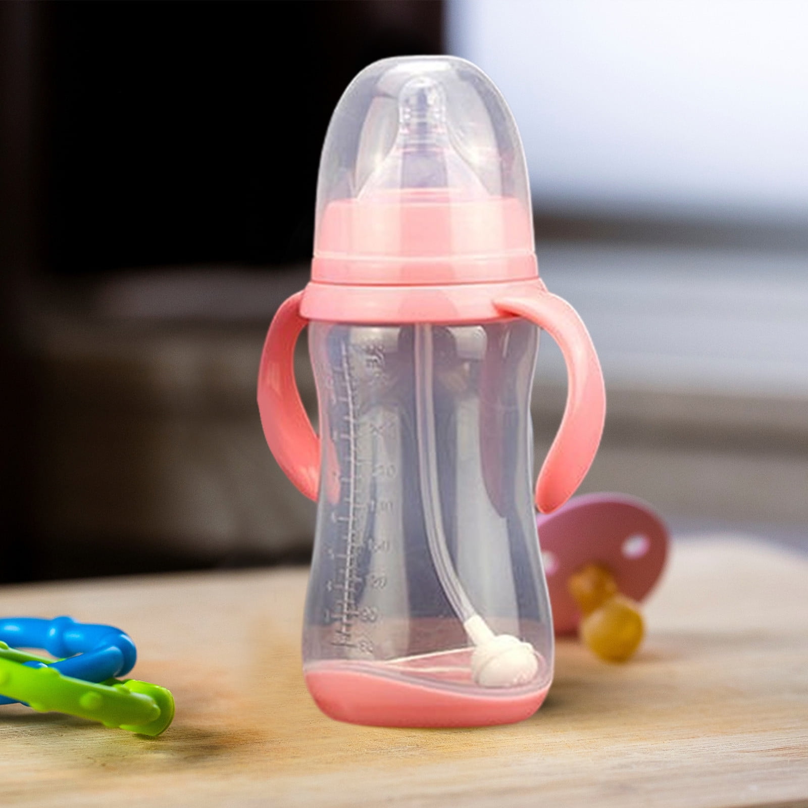 Jierger 300ML Wide Caliber PP Baby Bottle with Handle Anti Drop Anti ...