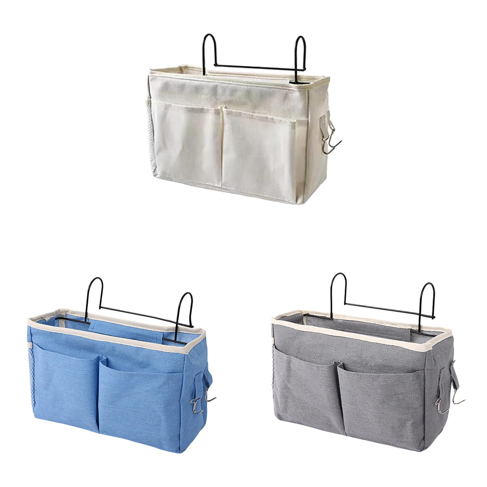 Jierger 3PCS Bedside Caddy Hanging Bed Organizer Storage Bag Pocket for ...