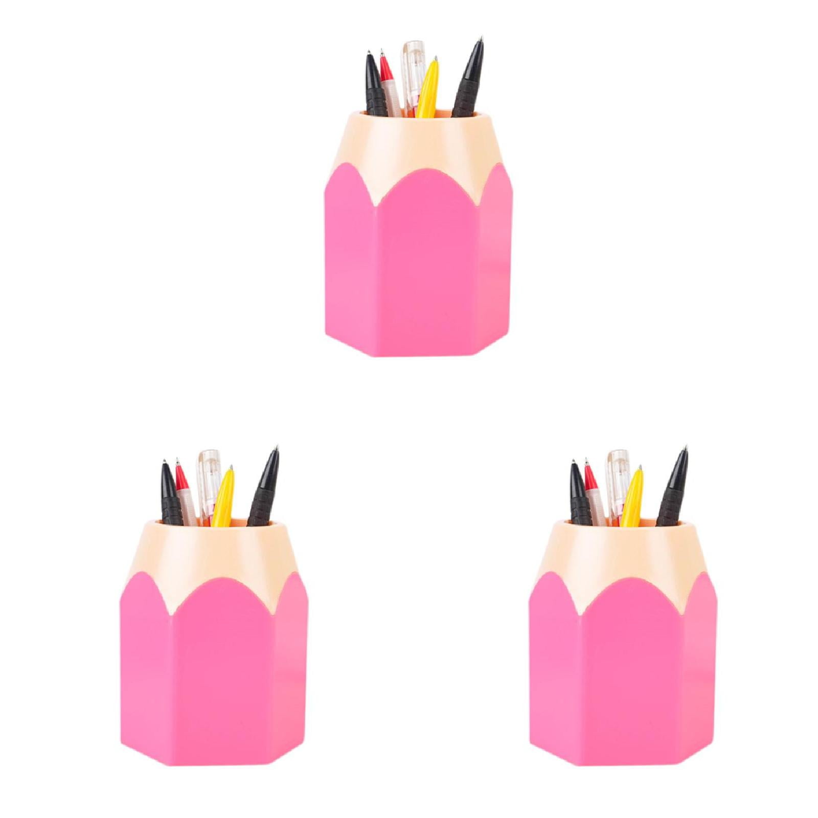 Jierger 3pc Pencil Shaped Pen Holders,Pencil Storage Organizer,Cute ...