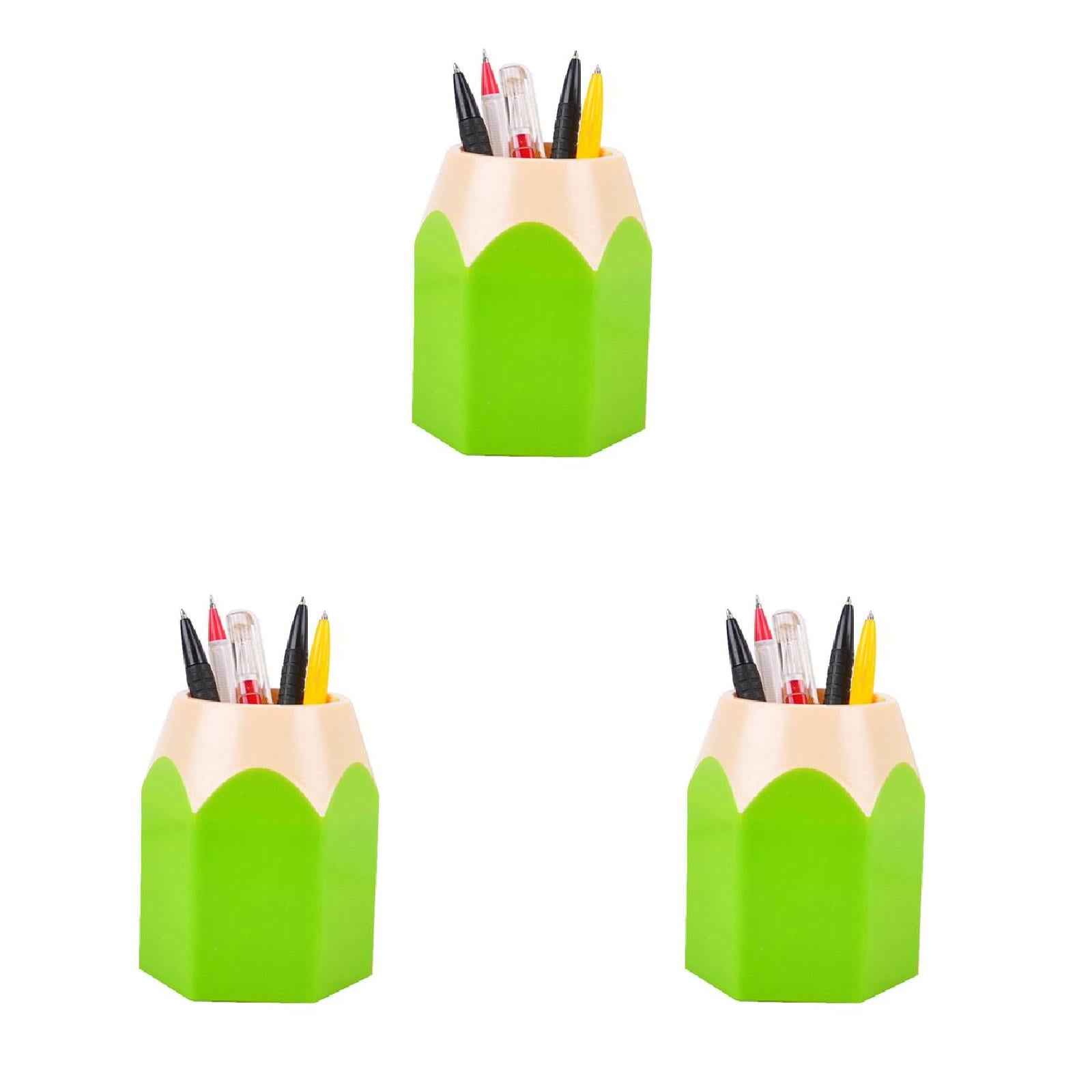 Jierger 3pc Pencil Shaped Pen Holders,Pencil Storage Organizer,Cute ...