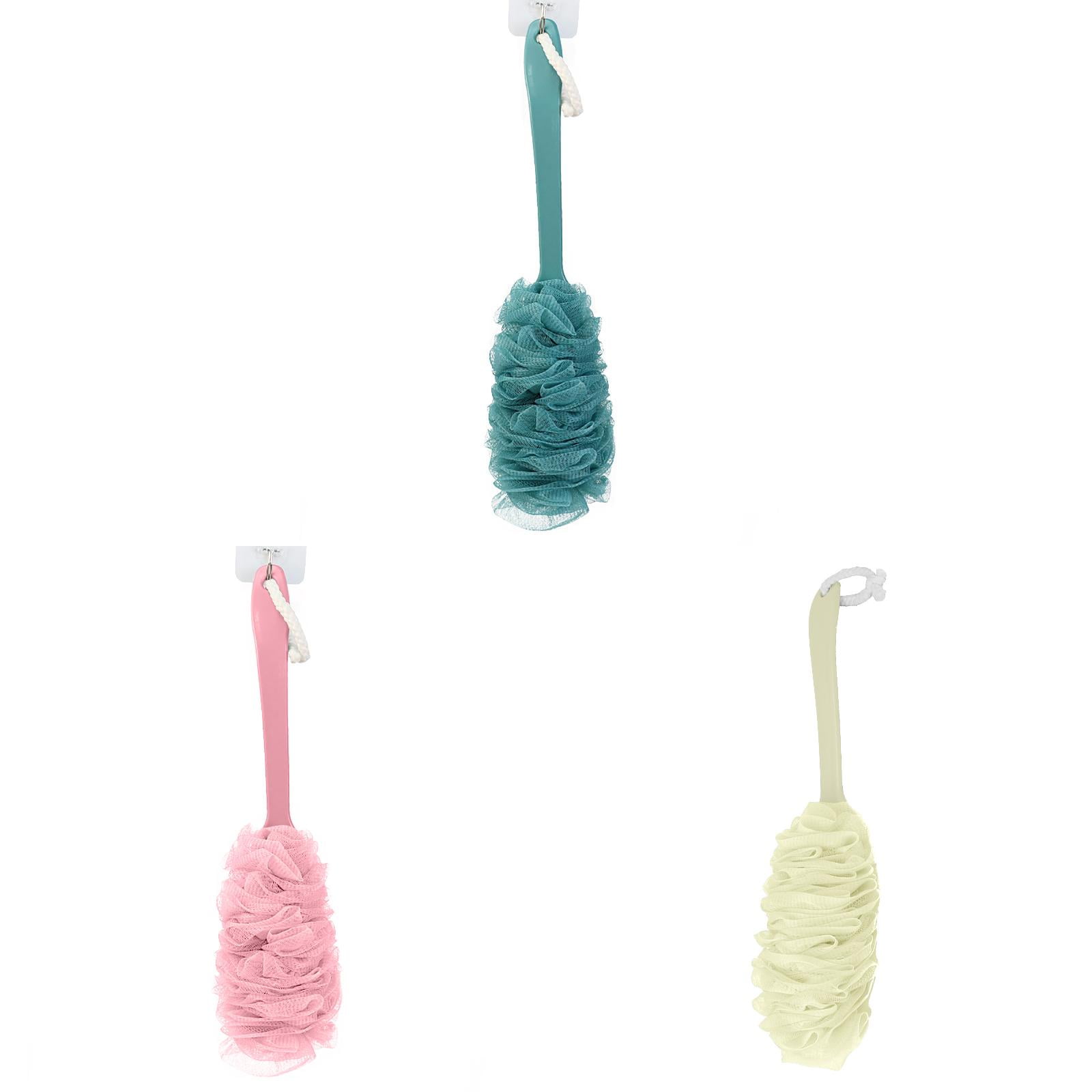 Jierger 3pcs Back Scrubber for Shower Loofah Long Handle Bath Body ...