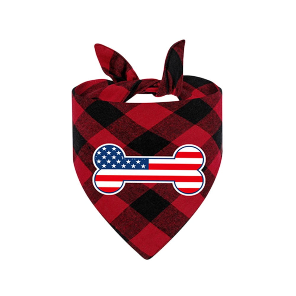 Jierger 4th of July Dog Bandanas, Pet Bandana and Scarf Set for ...