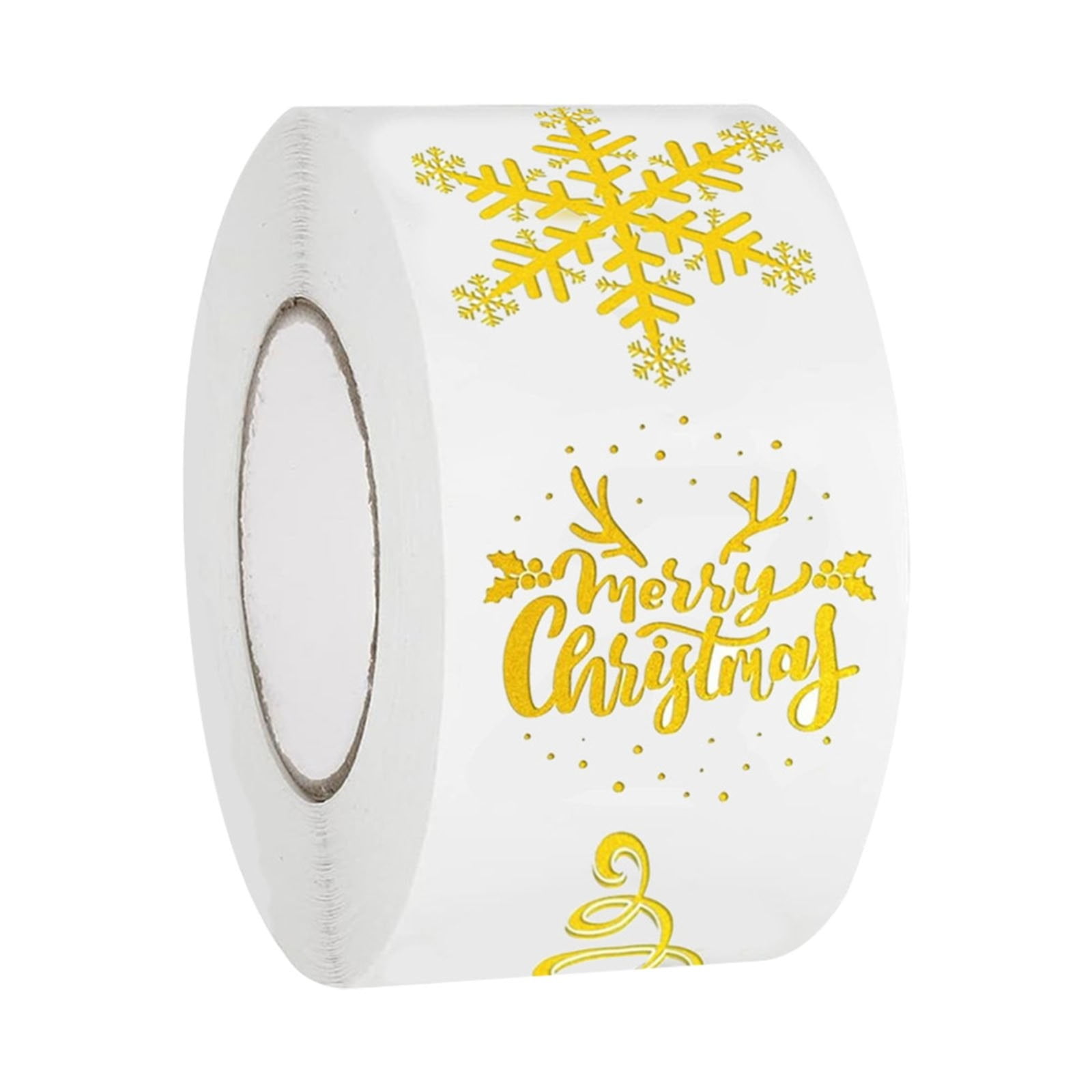 Jierger 500 Pcs Merry Christmas Stickers Roll 1" Round Christmas Tags ...