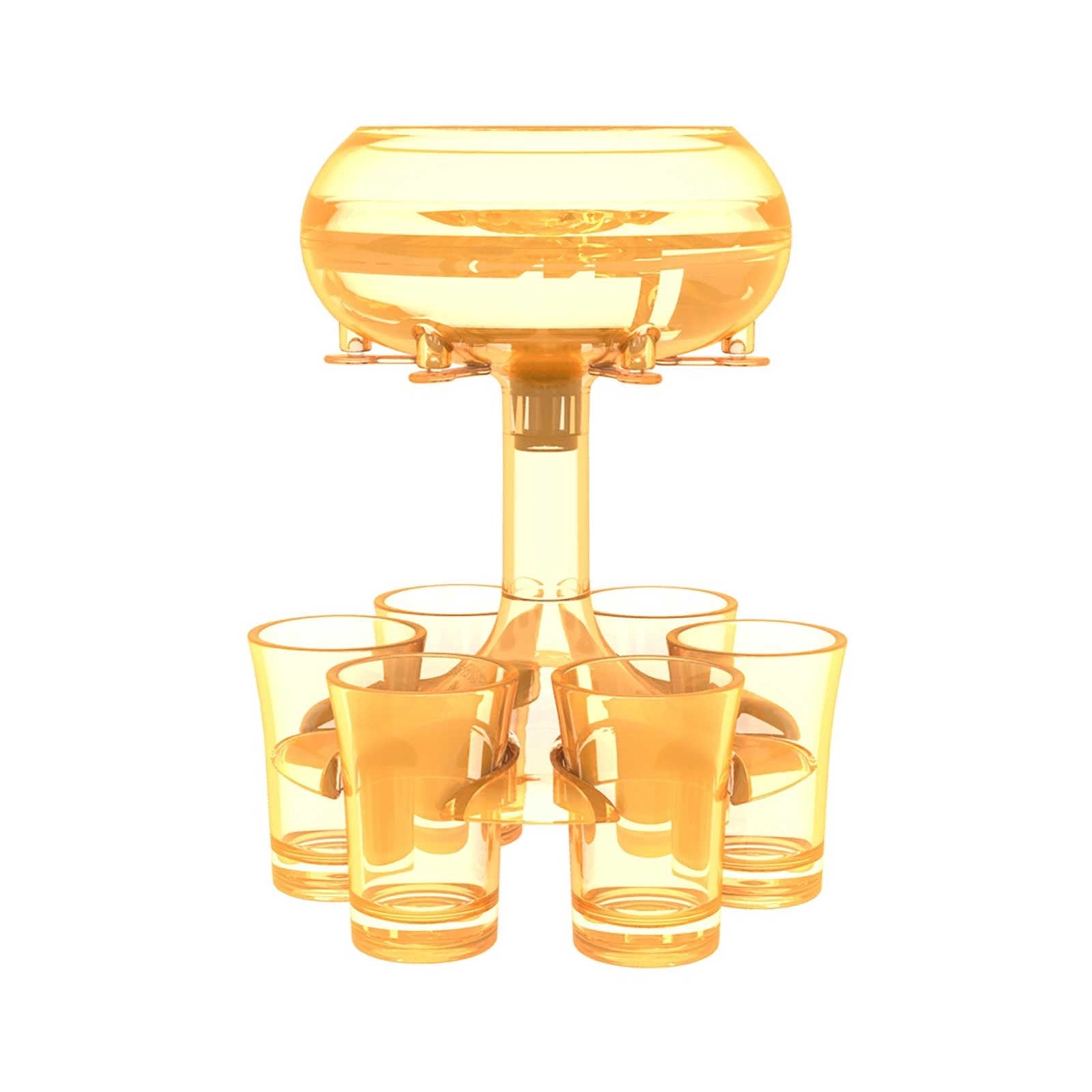 Jierger 6 Shot Glass Dispenser, 6 Way Shot Dispenser with Glasses for ...