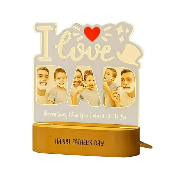 Jierger Acrylic Plaque Personalized Night Light, Custom Photo ...