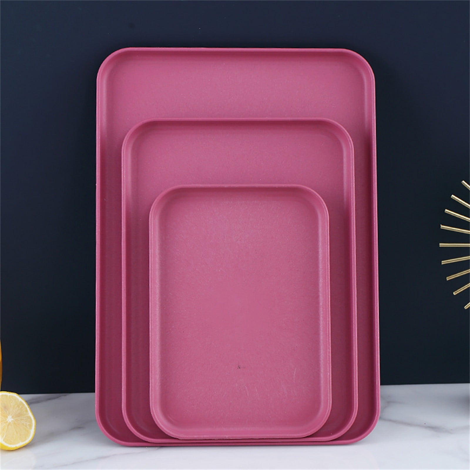 Jierger Birch Multi Use Large Capacity Serving Tray Plastic Practical ...
