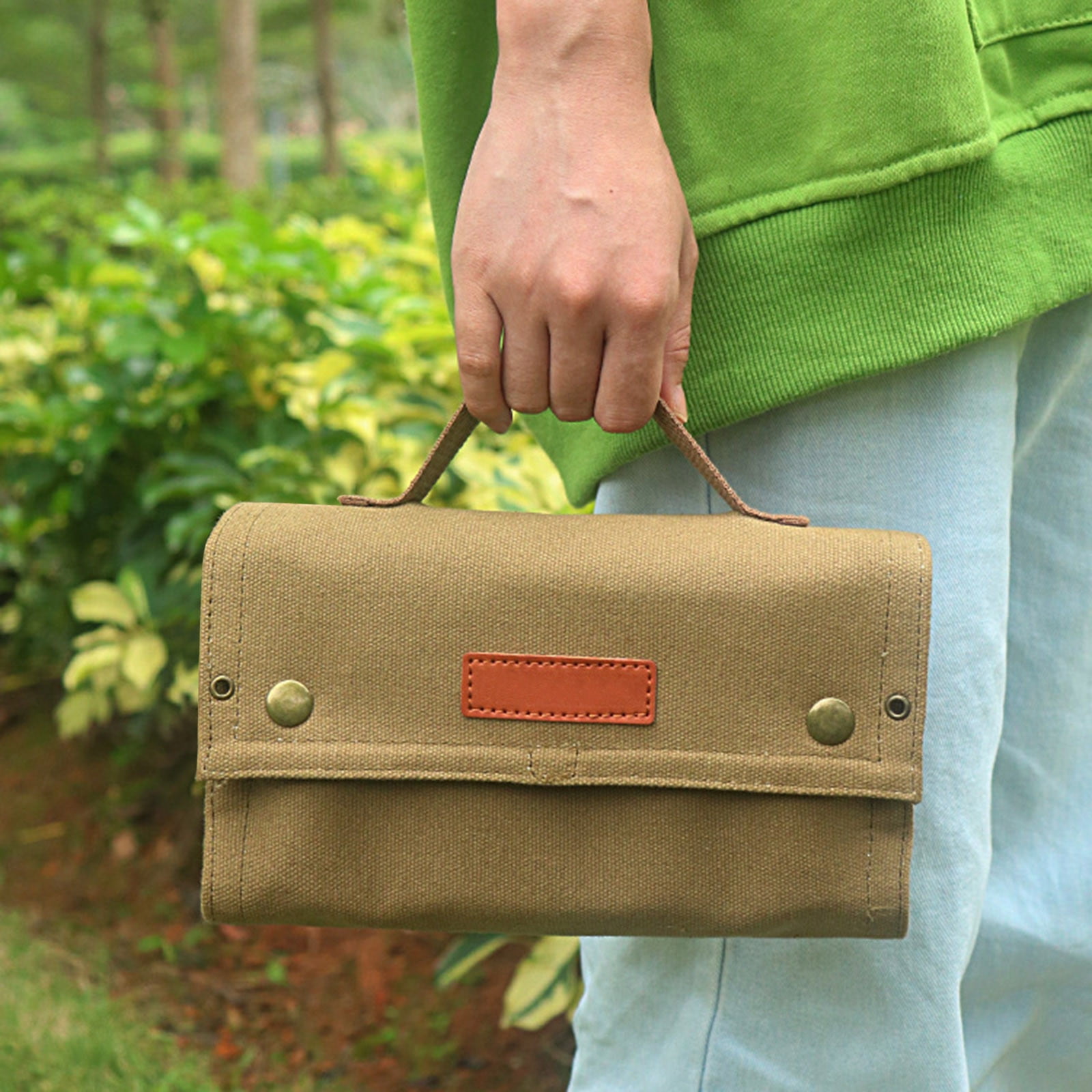 Jierger Camping Spice Kit Portable Spice Bag, Foldable Canvas Seasoning ...