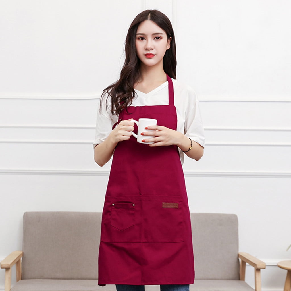 Jierger Canvas Pockets Apron Butcher Crafts Baking Chefs Kitchen ...