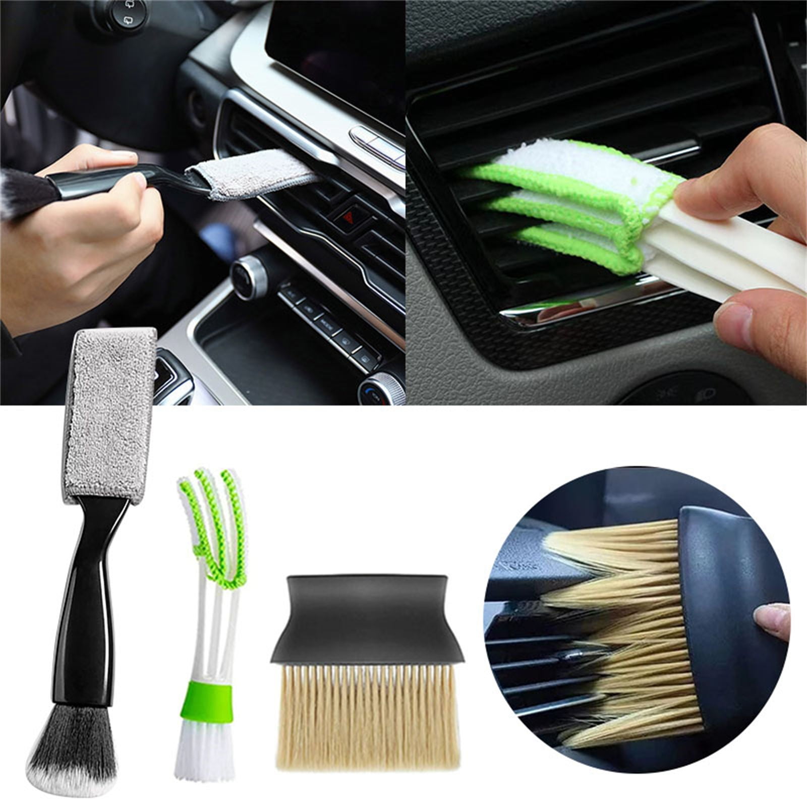Jierger Car Detailing Brushes Duster Cleaning Kits Soft Hair Dashboard ...