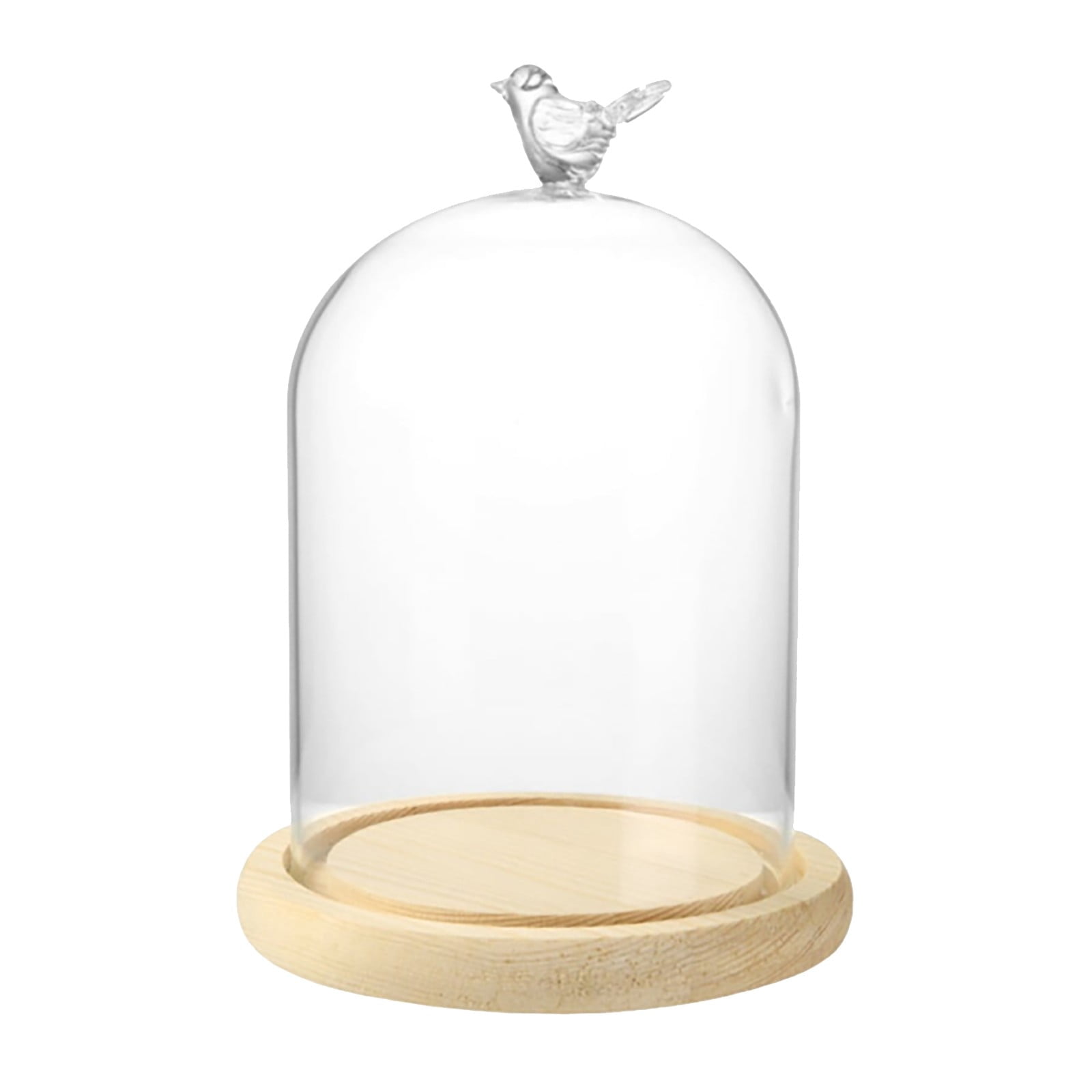 Jierger Clearance Cloche Glass Dome Glass Dome Cloche with Rustic ...