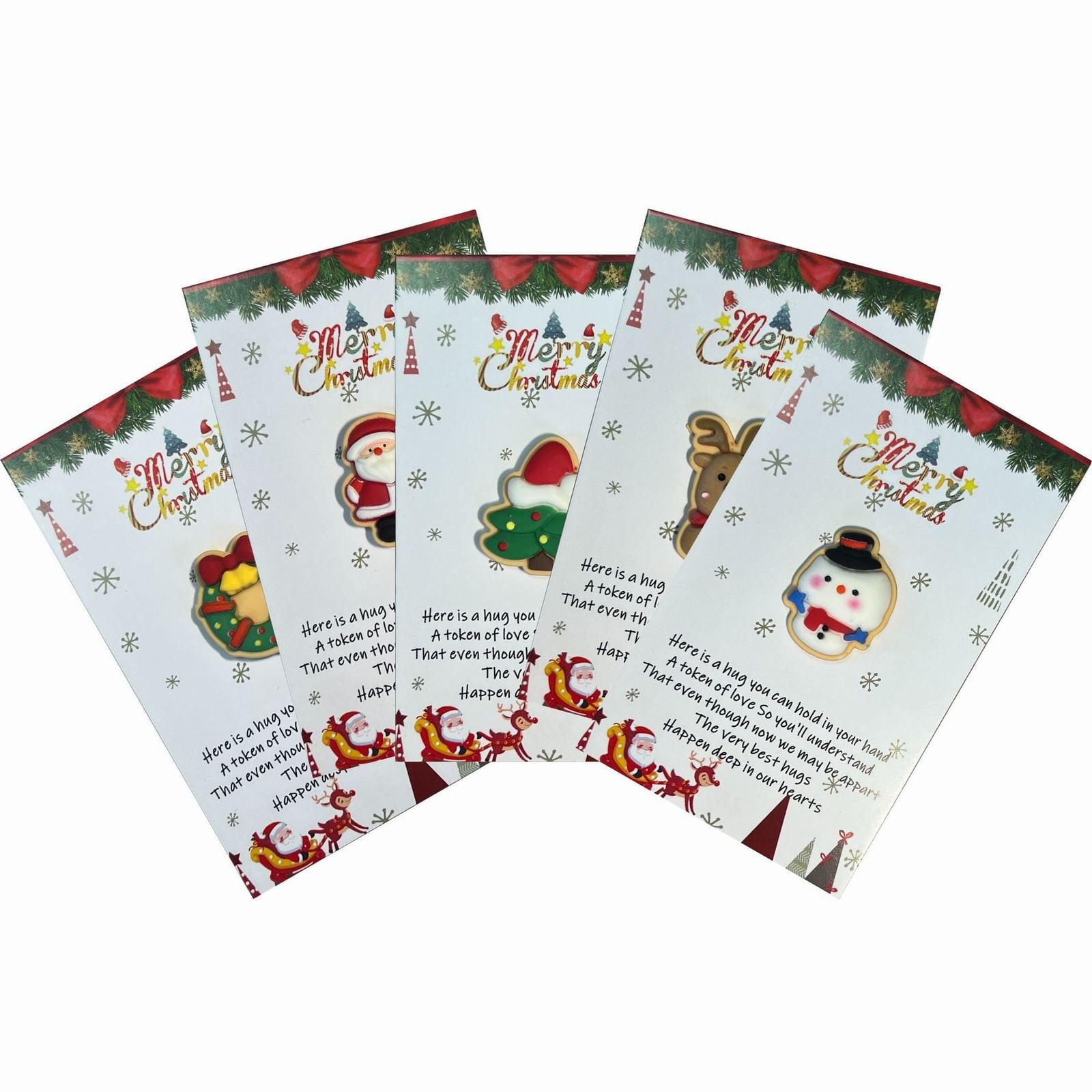 Jierger A Little Pocket Hug Mini Cute Christmas Theme Decoration Stress ...