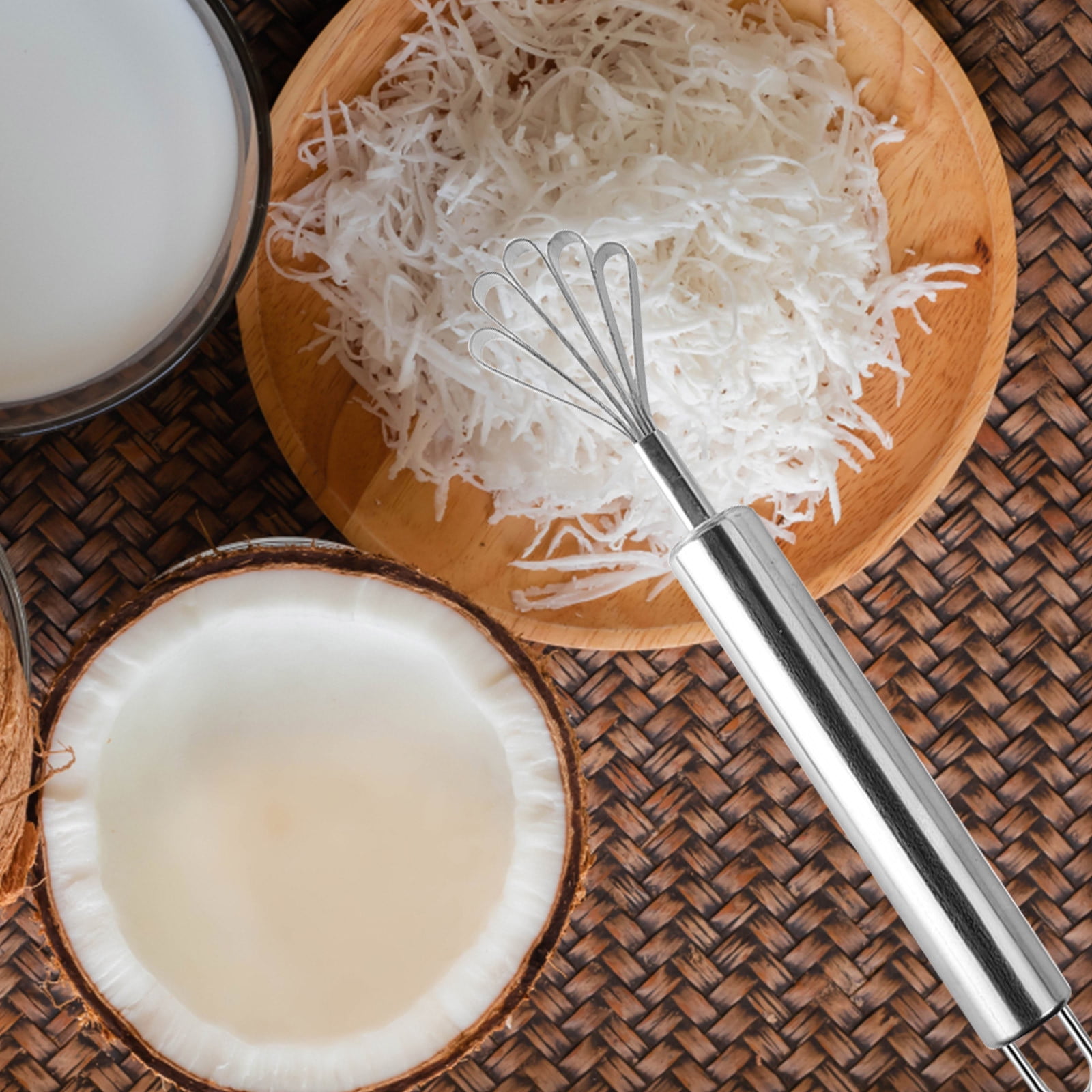 Jierger Coconut Grater Fish Remover Hand Coconut Meat Scraper Shredder ...