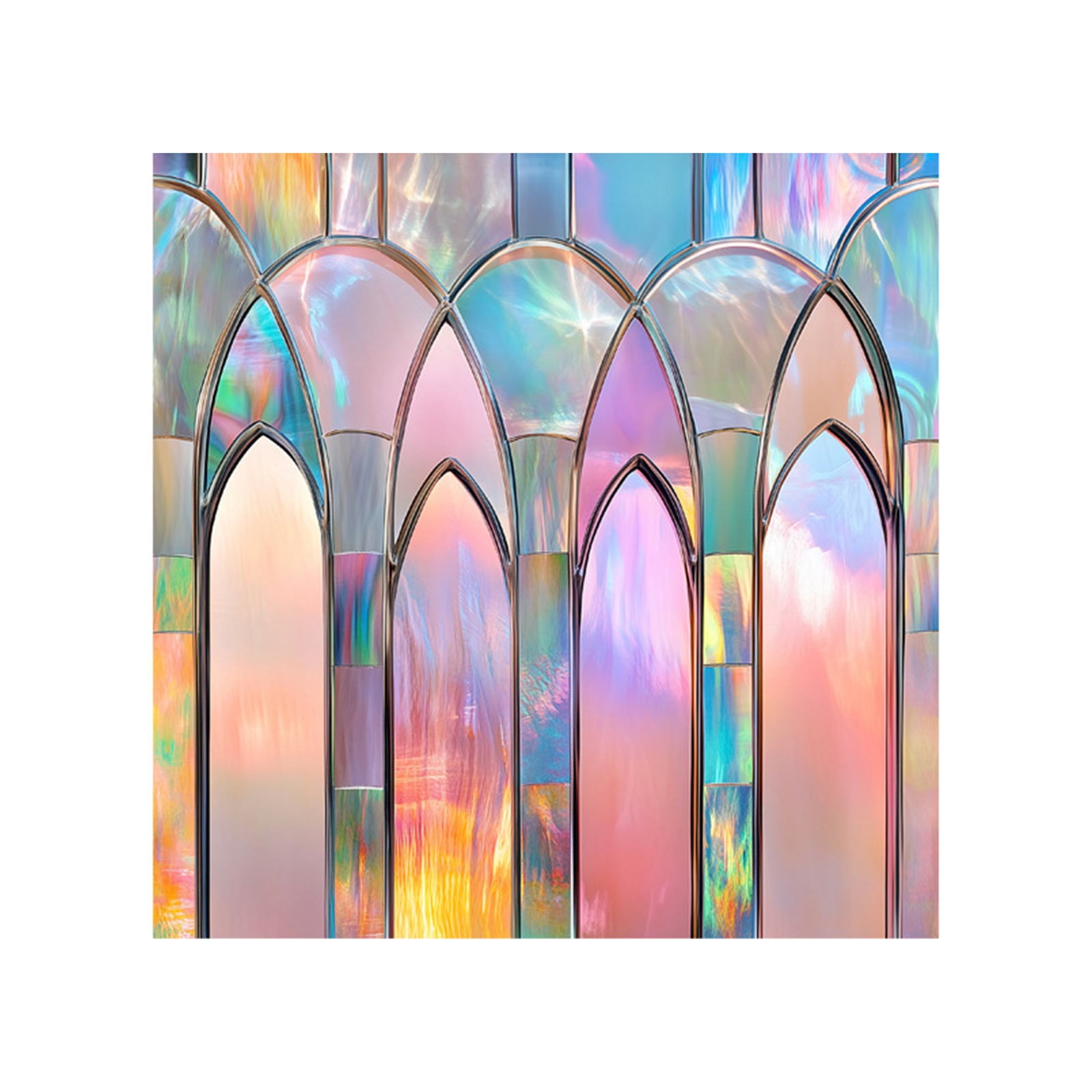 Jierger Colorful Static Cling Window Decals Removable PVC Glass Sticker ...