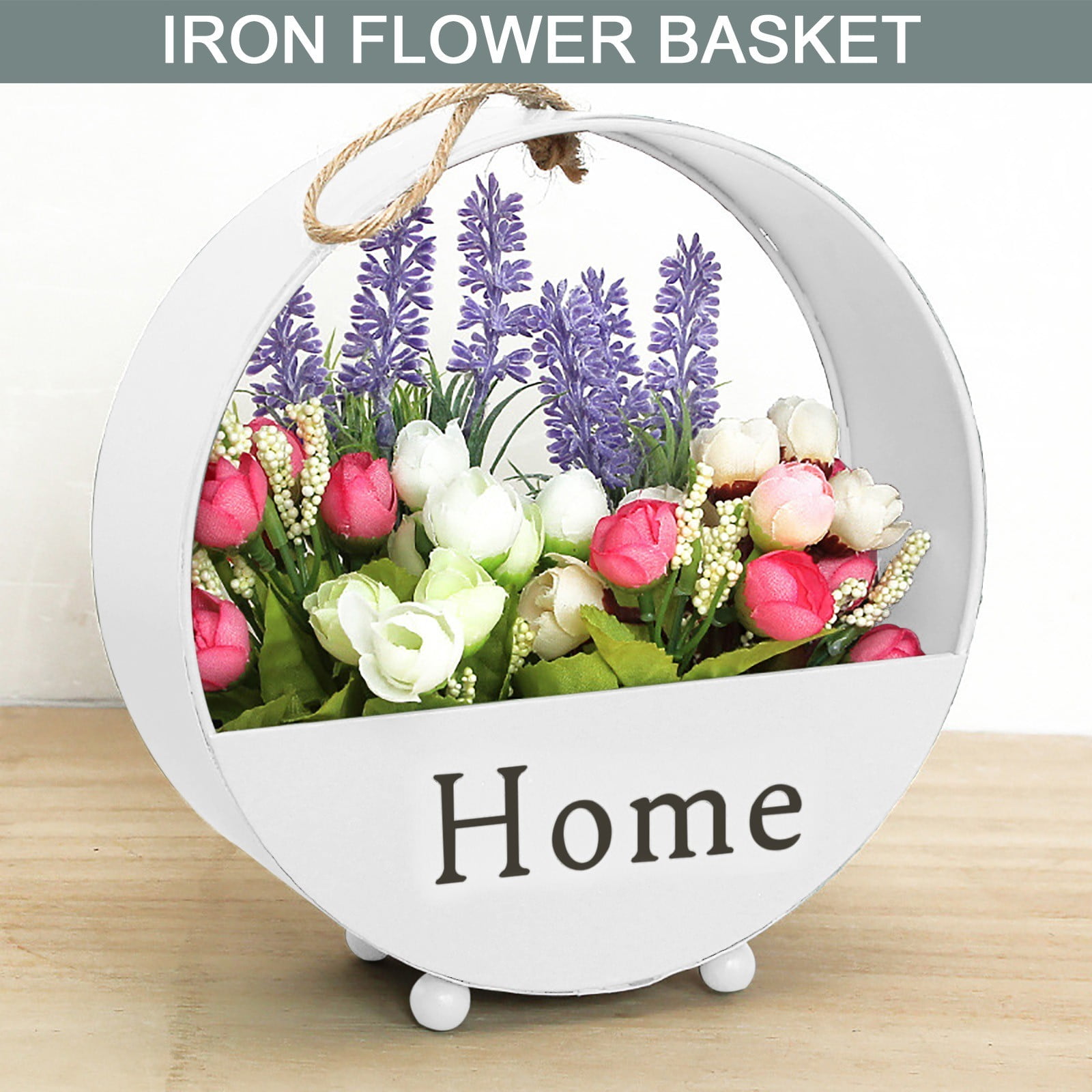 Jierger Creative Iron Flower Pot Wall Artificial Flower Storage Pot ...