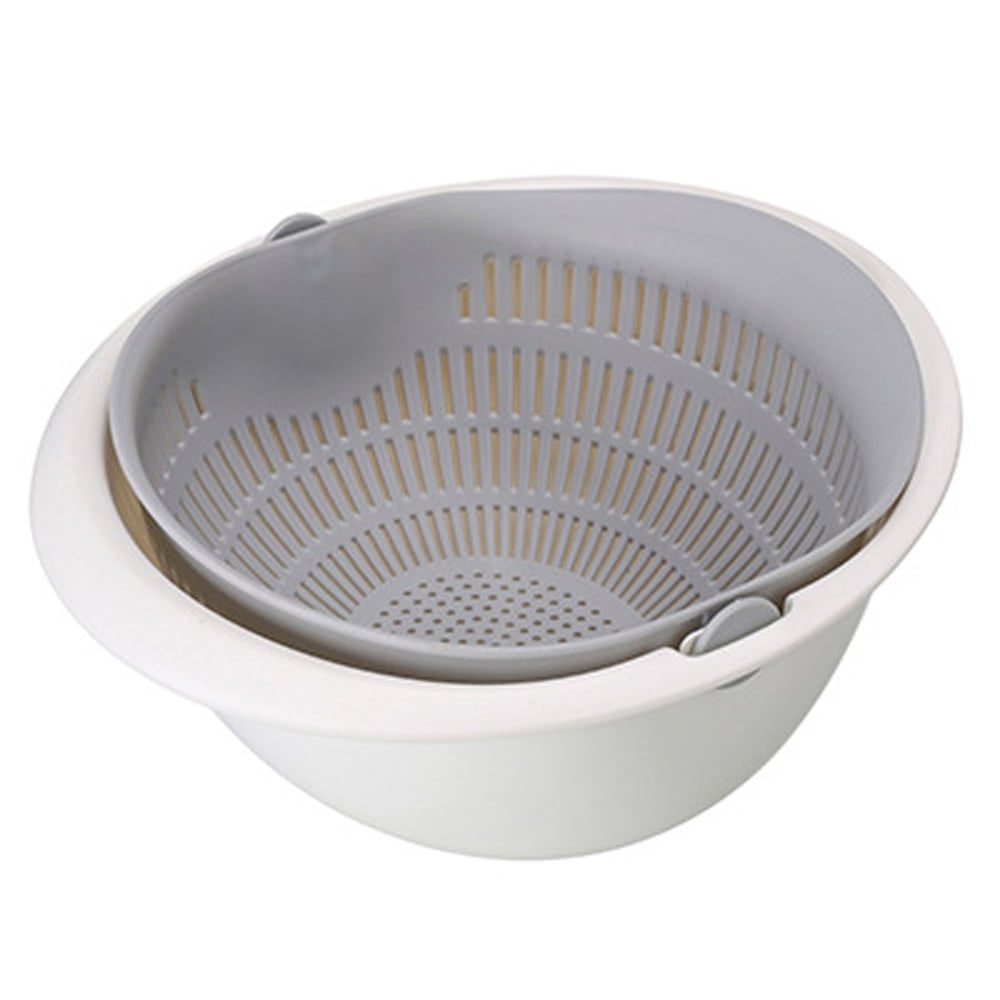 Jierger Double Drain Basket Bowl Washing Kitchen Strainer Noodles ...